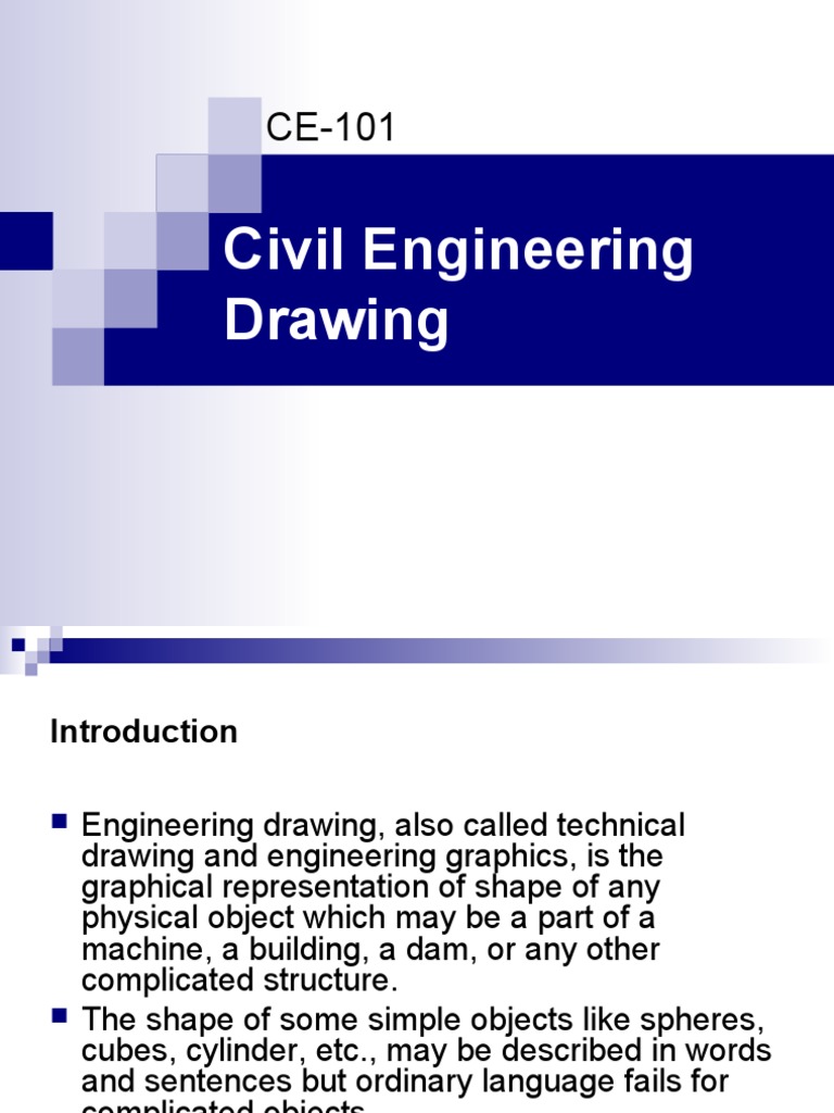 Civil Engineering Drawing Essentials | PDF | Shape | Drawing