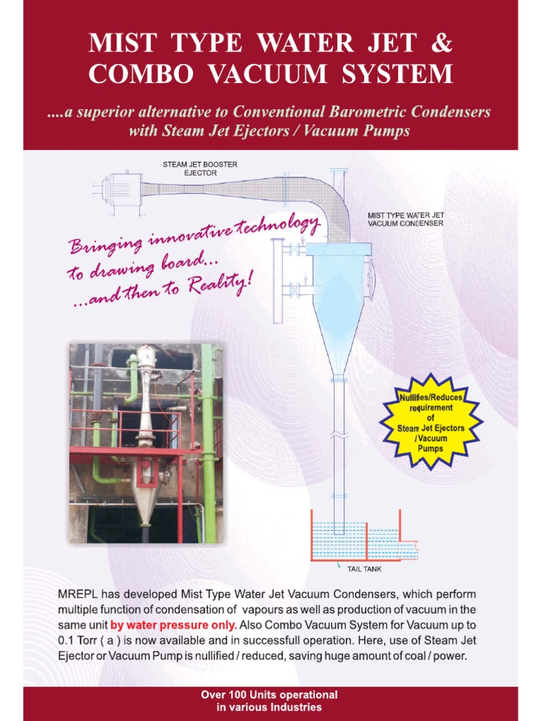 Information Brochure - Mist Type Water Jet Vacuum System | PDF