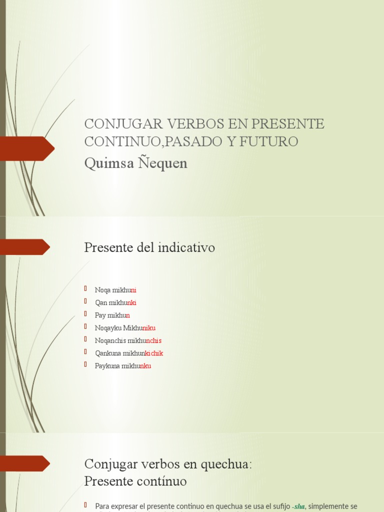 CLASE 3 - Conjugar Verbos en Presente, Pasado y Futuro | PDF | Verbo ...