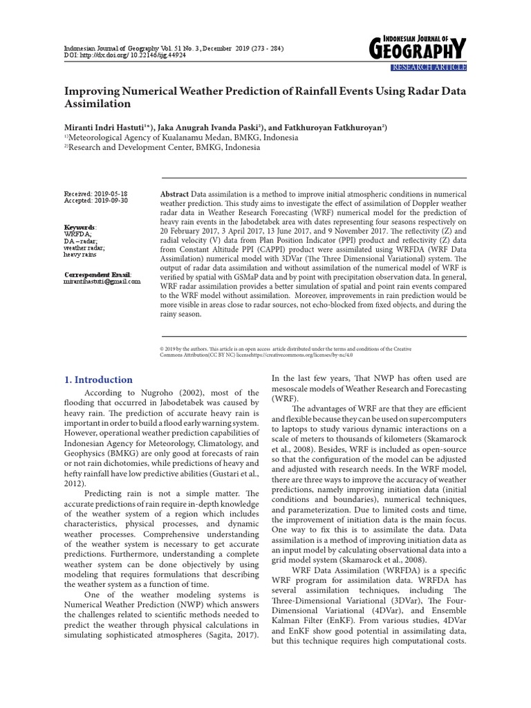 Improving Numerical Weather Prediction | PDF | Humidity | Meteorology