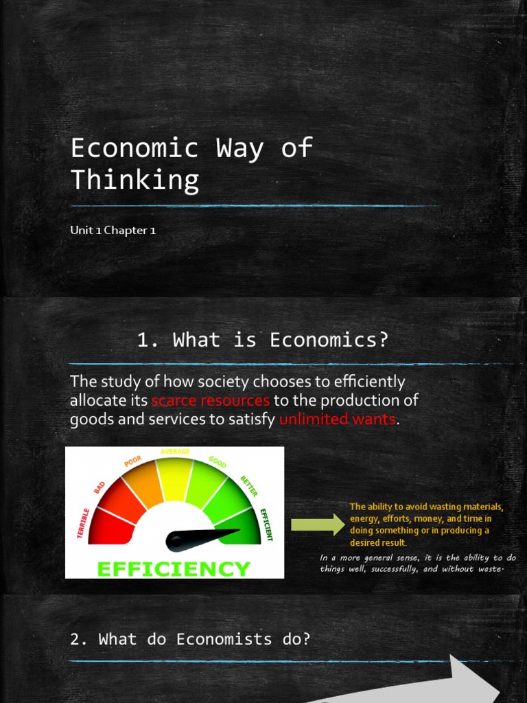 Unit 1 - Intro To Economics Part 1 | PDF | Economics | Microeconomics