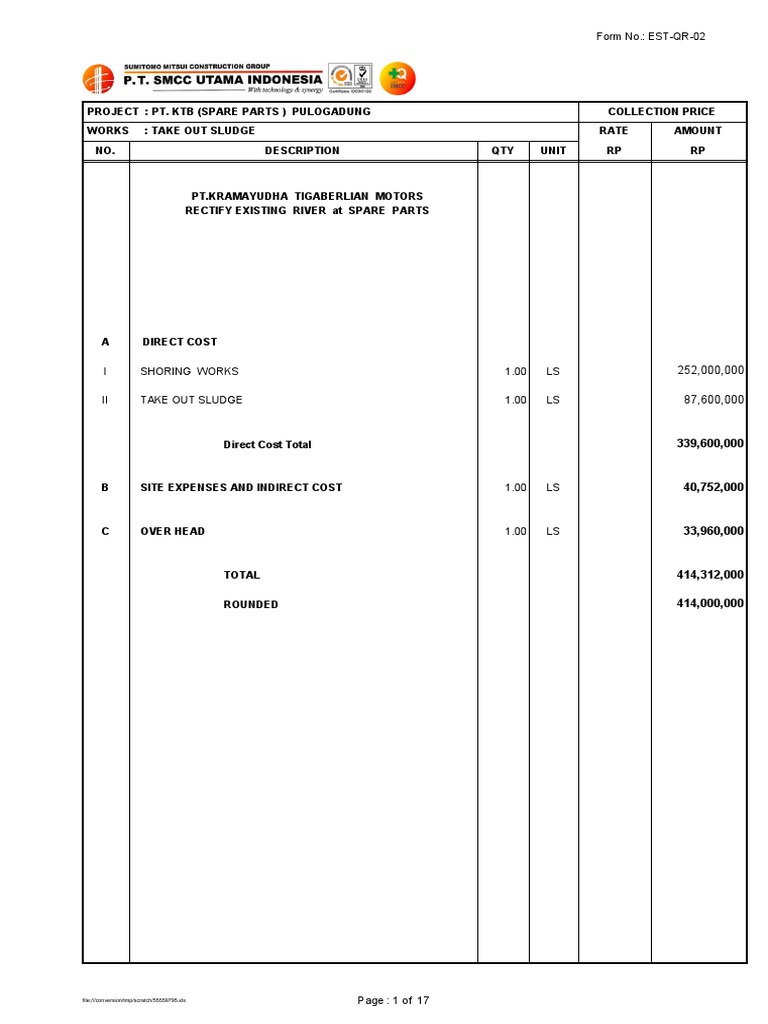 Form No.: EST-QR-02: File:///conversion/tmp/scratch/55559795 | PDF | Structural Engineering ...