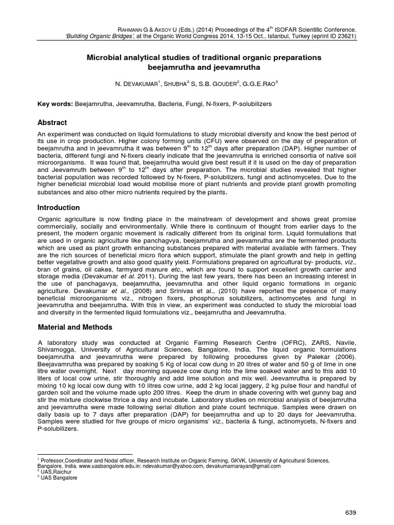 N.devakumar - OWC) Research Track 2014 Microbial-1 - MM | PDF | Manure ...