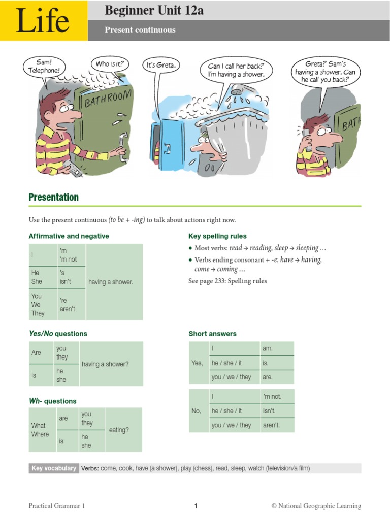 Beginner Unit 12a | PDF | Syntax | Cognitive Science
