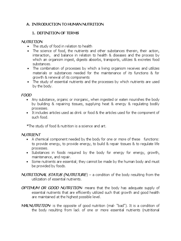 Introduction To Human Nutrition | PDF | Nutrients | Human Nutrition