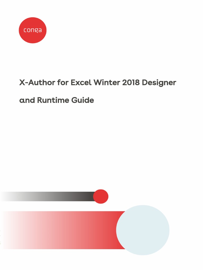 X-Author For Excel Winter 2018 Designer and Runtime Guide-V6-20210411 ...
