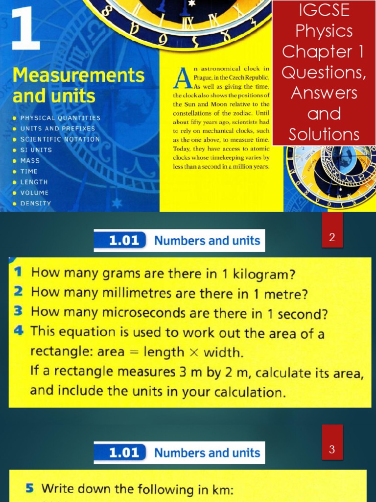 IGCSE Physics Chapter 1 Questions and Answers - Solutions | PDF ...