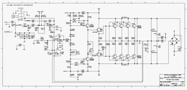 Peavey Pv1200 Diagrama Puro | PDF