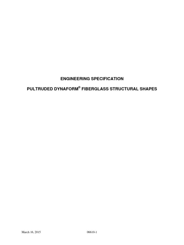 Dynaform FRP Structural Shape Specs | PDF | Fiberglass | Fibre ...
