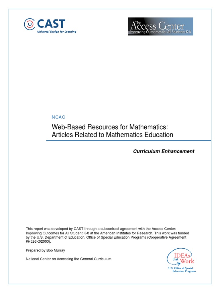 Math Articles | Download Free PDF | National Council Of Teachers Of ...