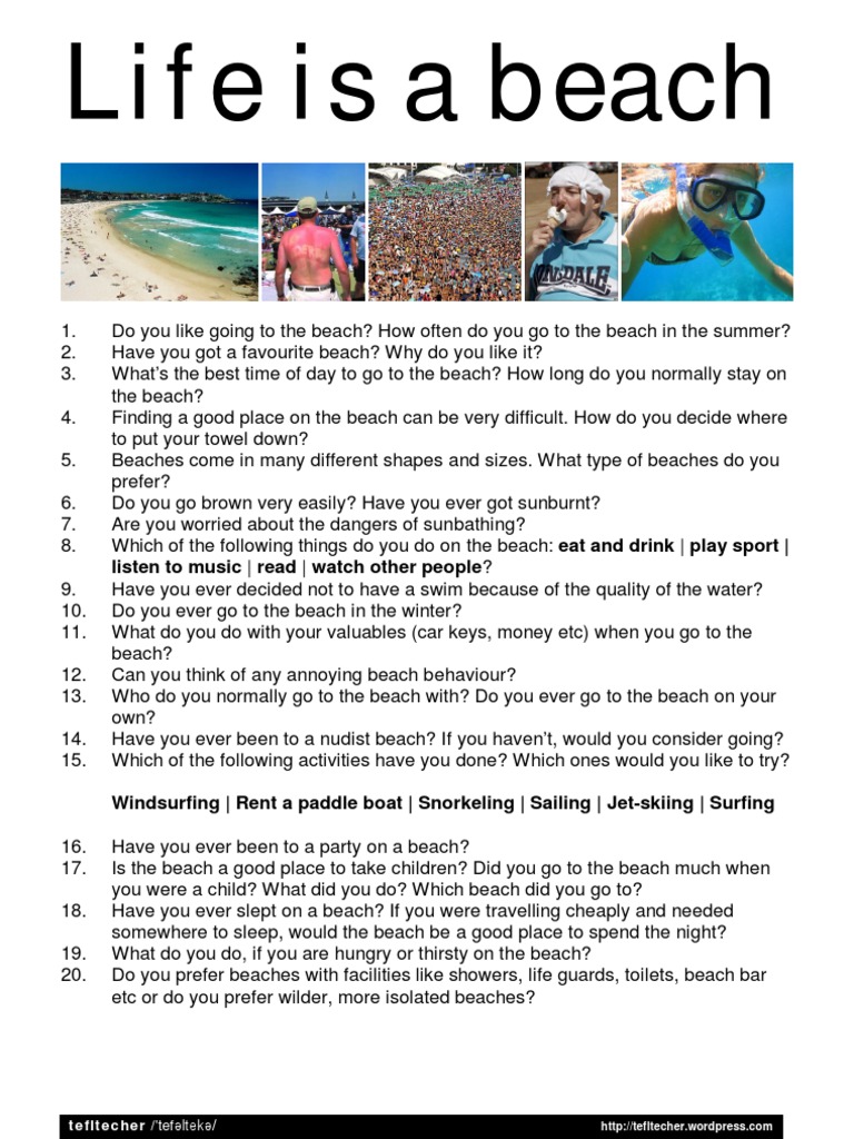 Beach Activities and Experiences Guide | PDF