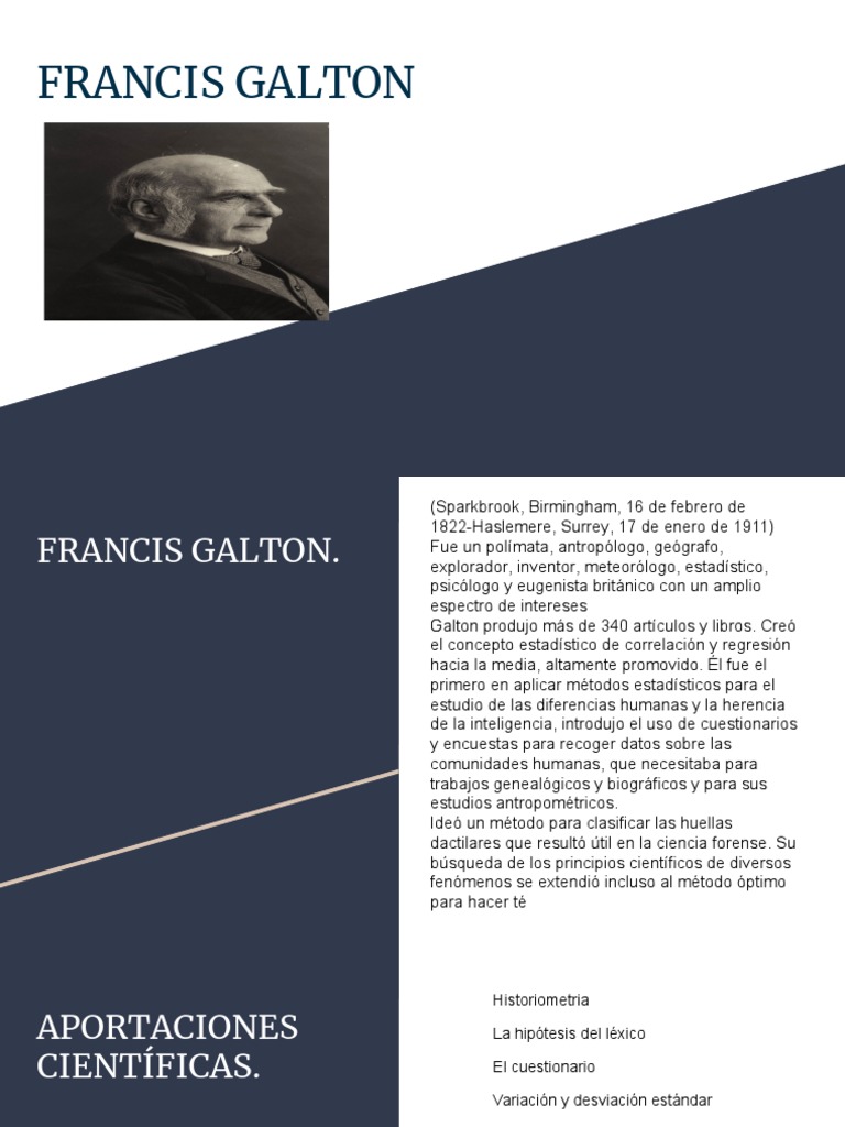 Aportaciones de Galton a la dactiloscopia | PDF | Francis Galton ...