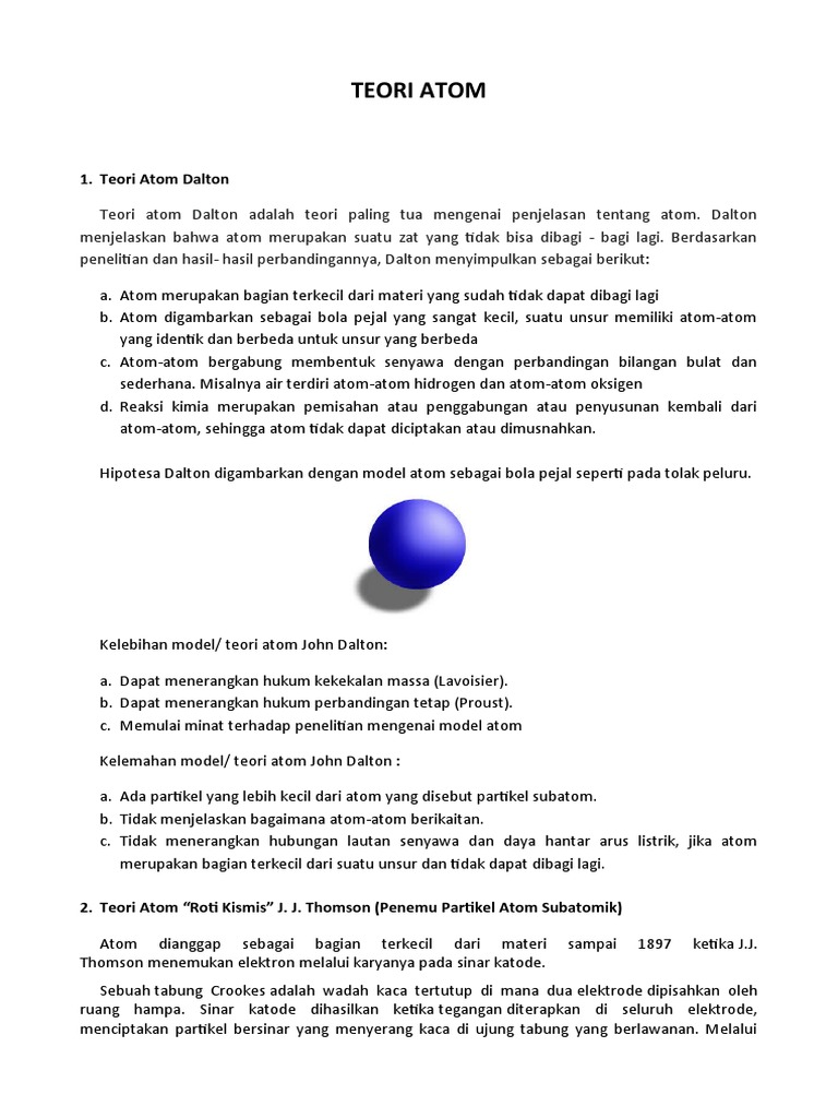 Teori Atom | PDF