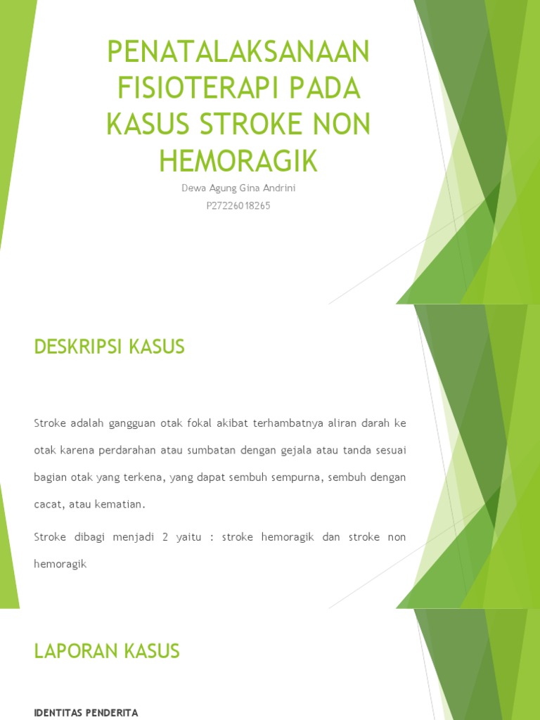 PENATALAKSANAAN FISIOTERAPI PADA KASUS Stroke | PDF
