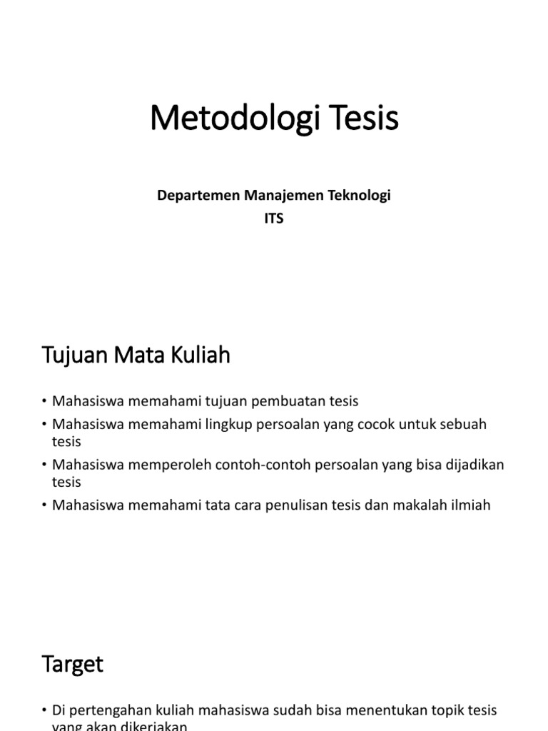 Thesis (Methodology) | PDF