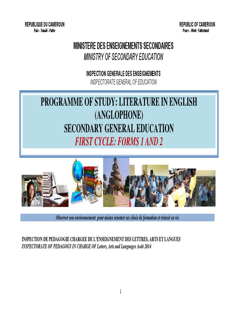 Program of Study in English - Form1 and 2 | PDF | Learning | Science