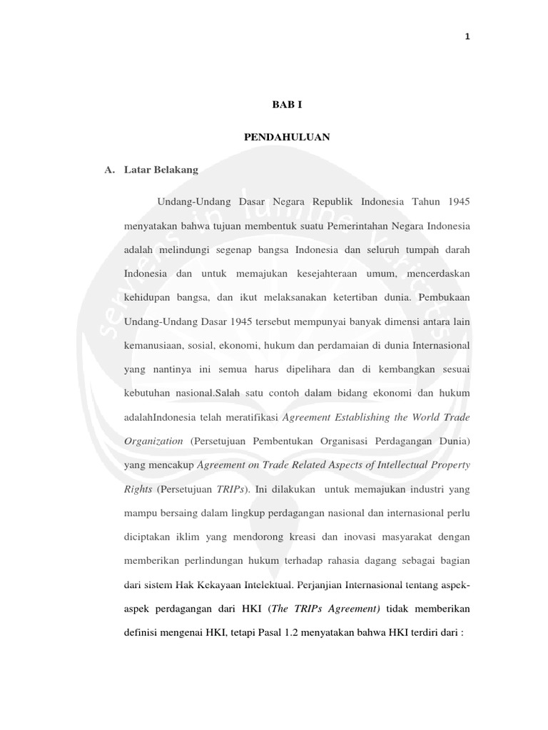 Rahasia Dagang HKI | PDF