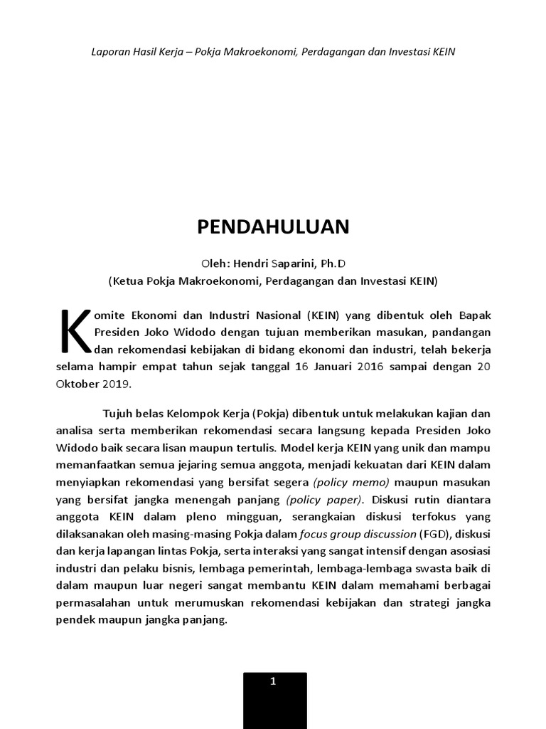 Buku Hasil Kerja KEIN Final 1 | PDF