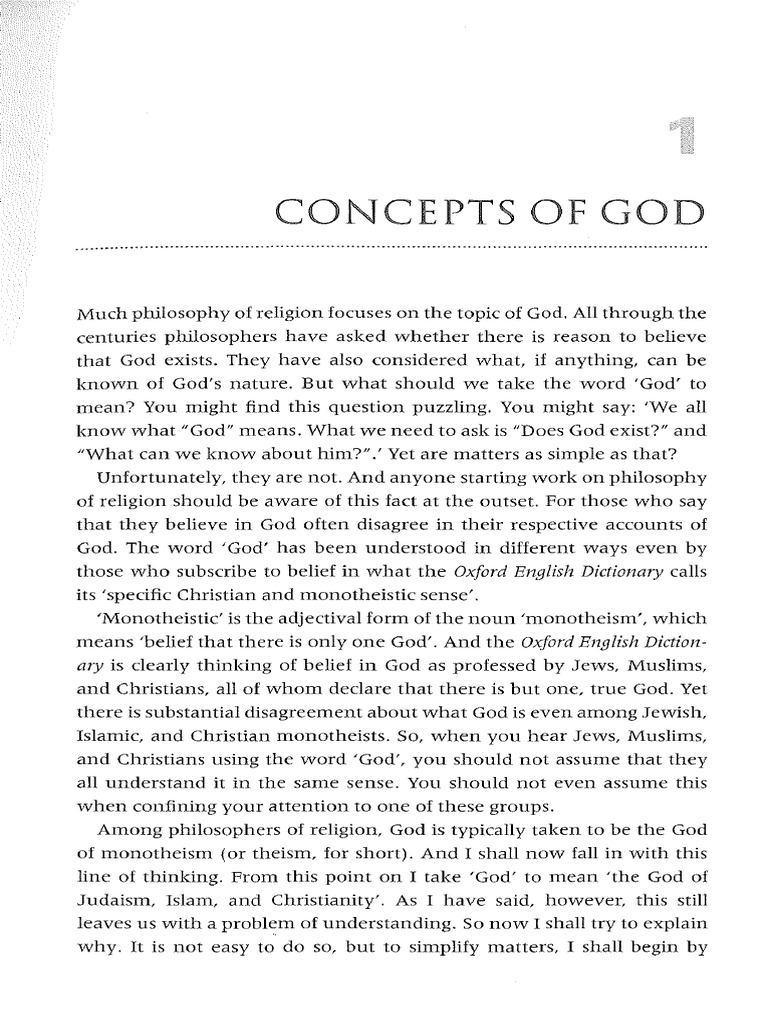 Davies, Chapter One - View of God | PDF | God | Monotheism