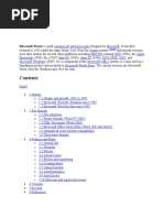 Microsoft Word History | PDF | Microsoft Word | Microsoft Office