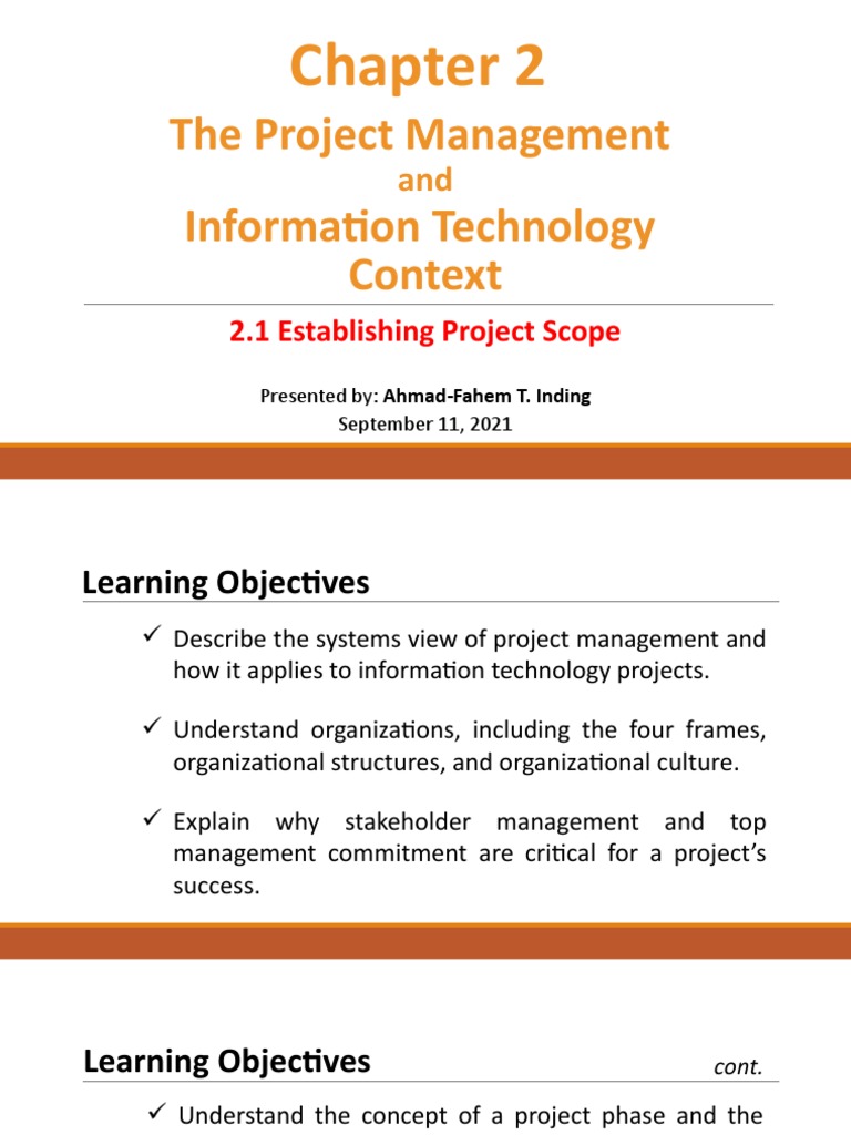 The Project Management Information Technology Context | Download Free ...