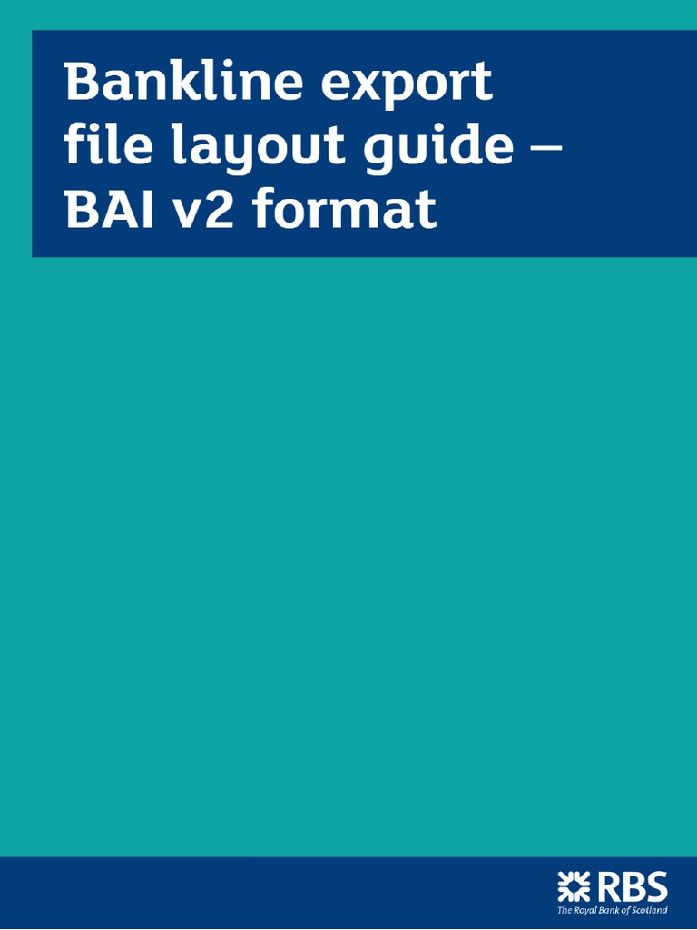 Bankline Export File Layout Guide BAI v2 Format - PDF | PDF
