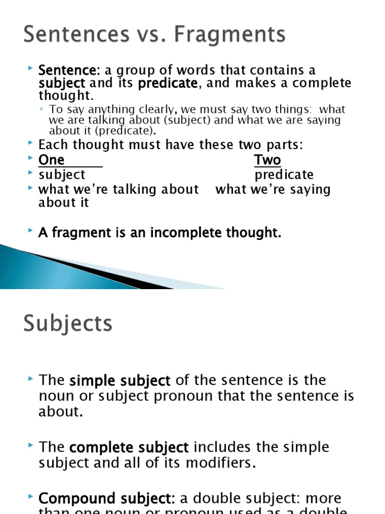 Understanding Sentence Structure Basics | PDF | Subject (Grammar) | Verb