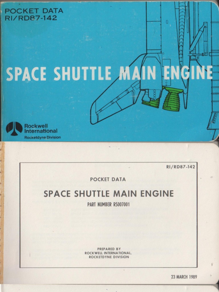 Rockwell Pocket Data RI RD 87 142 Space Shuttle Main Engine | PDF