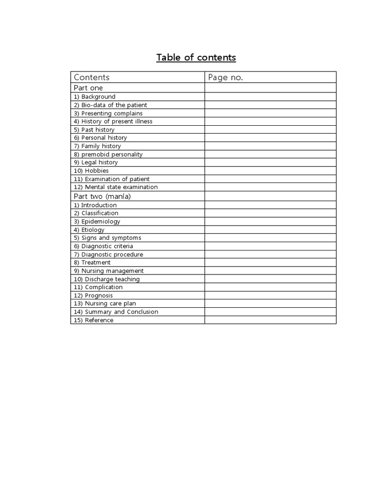 Case Study On Mania | PDF | Mania | Bipolar Disorder