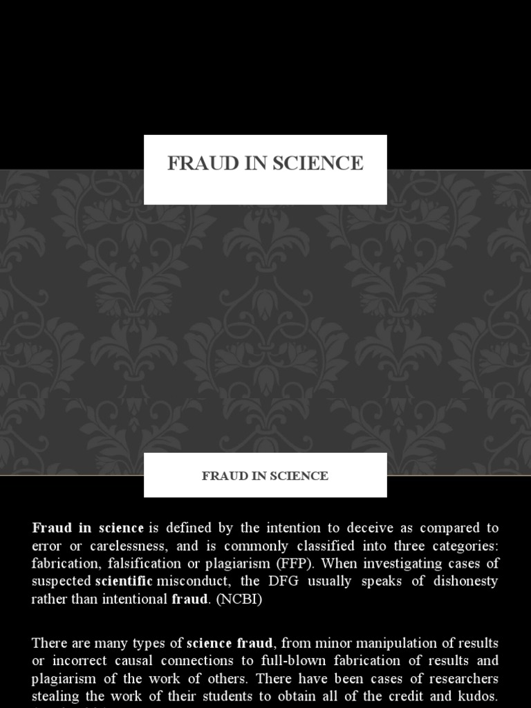 Fraud in Science | PDF