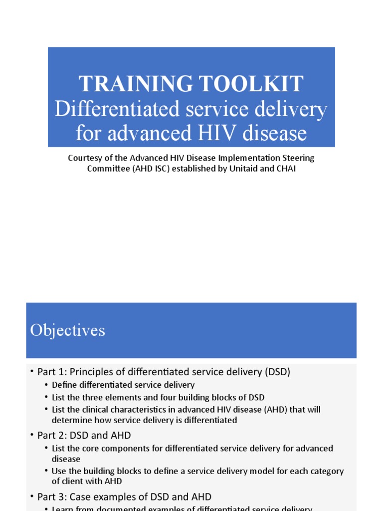 DSD - Advanced - Disease - Training Toolkit | PDF | Hiv/Aids | Hiv