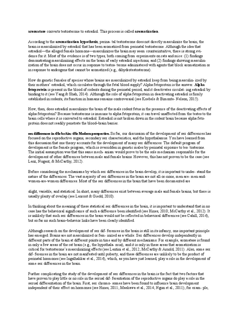 Brain Function | PDF | Hypothalamus | Testosterone