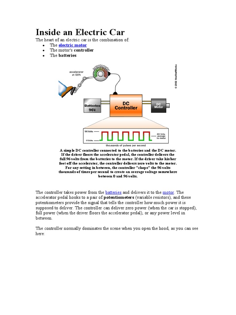Electric Car | PDF | Alternating Current | Electric Motor