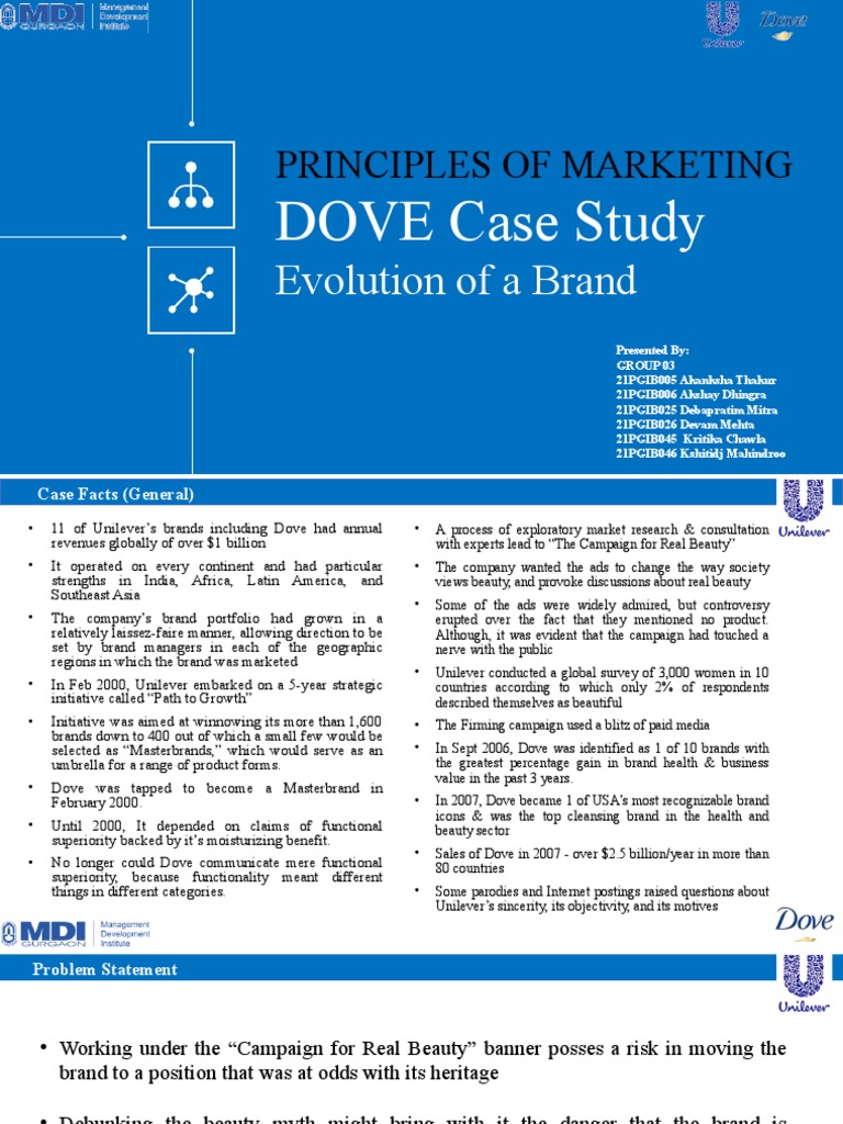 PM Dove Case Study - Final | PDF | Brand | Unilever