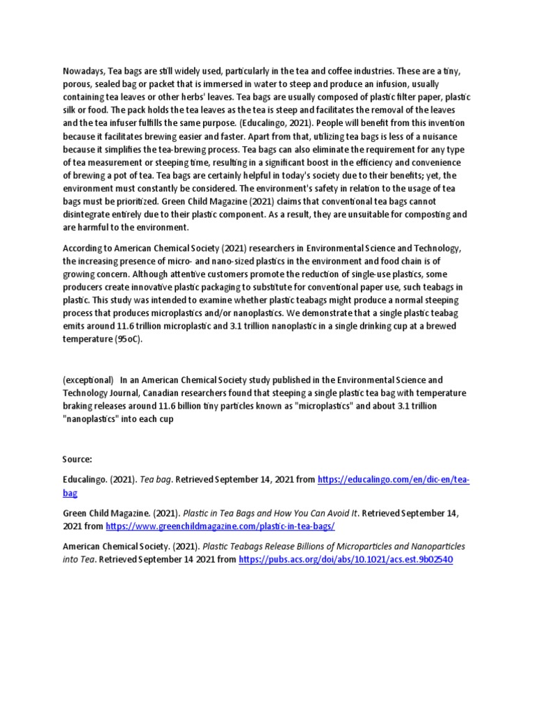 Abaca Research Activity | PDF | Tea