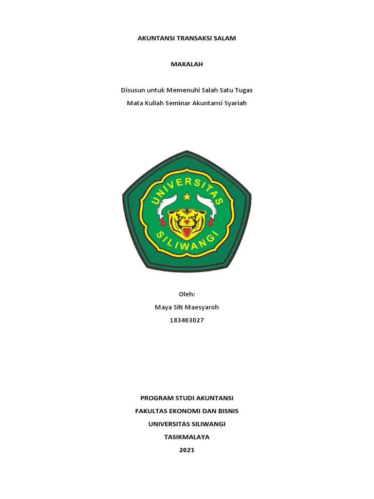 Akad Salam dalam Akuntansi Syariah | PDF