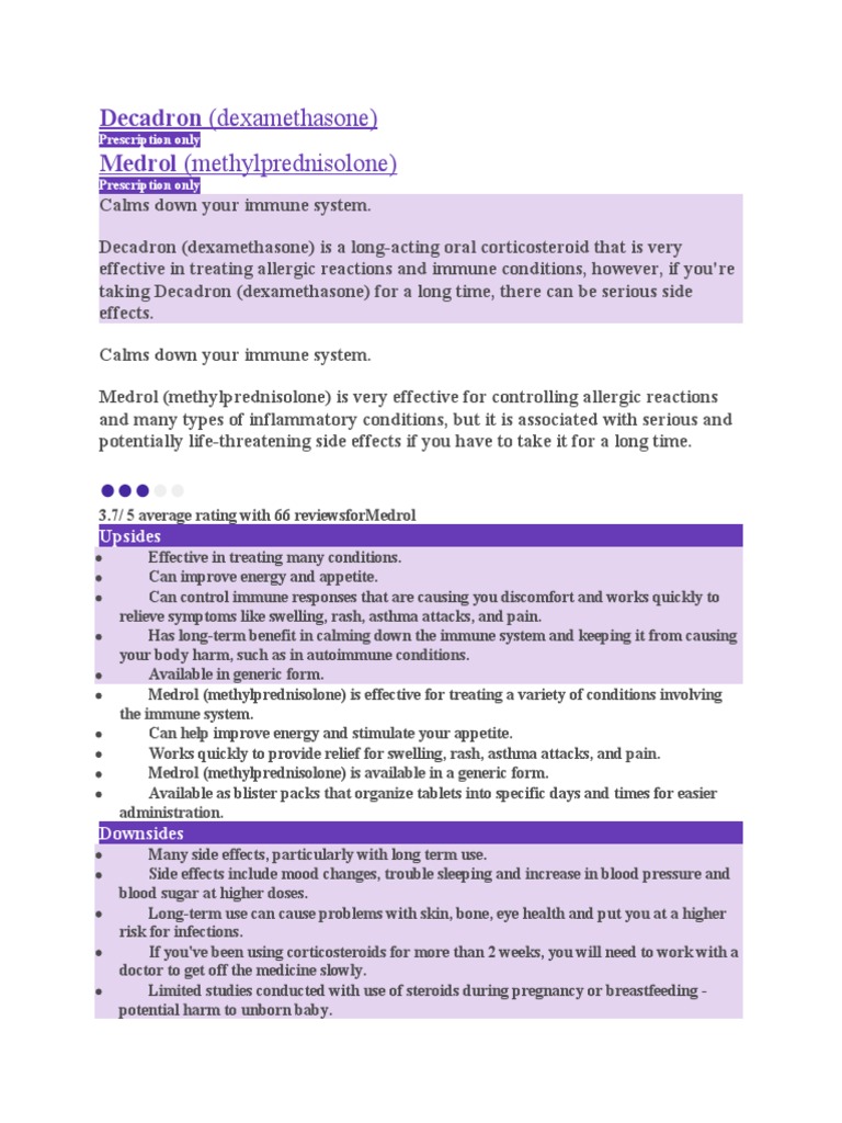 Perbandingan Dexa Dan Methylprednisolone | PDF | Allergy | Autoimmune ...