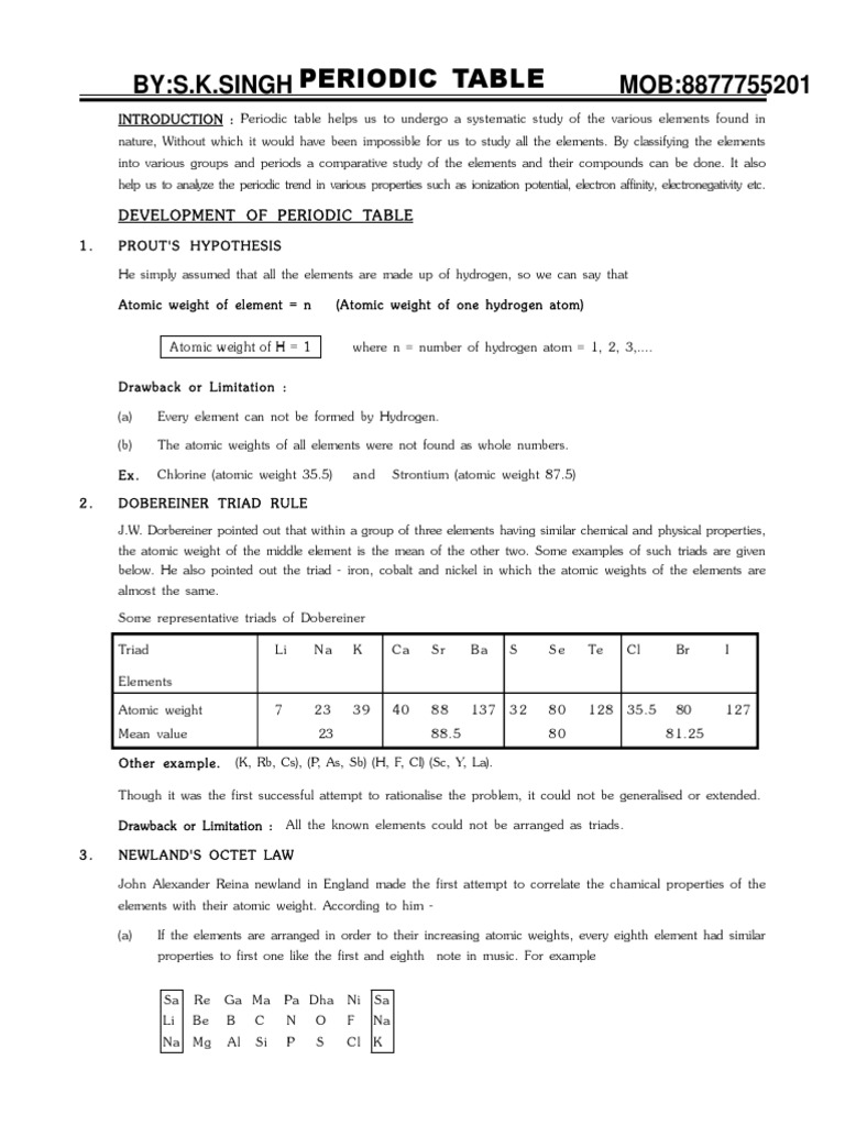 Periodic Table | Download Free PDF | Ion | Periodic Table