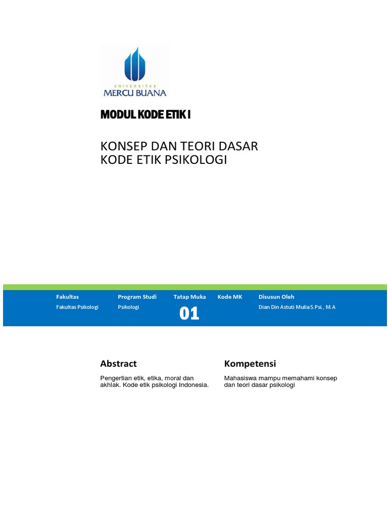 Modul 1 Kode Etik | PDF