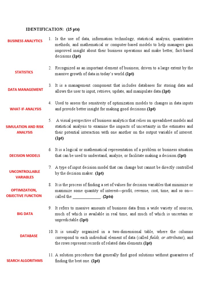Business-Analytics-Chapter 1 | PDF | Analytics | Mathematical Optimization