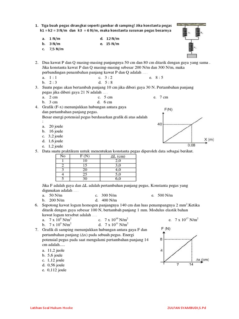 Soal HK Hooke | PDF