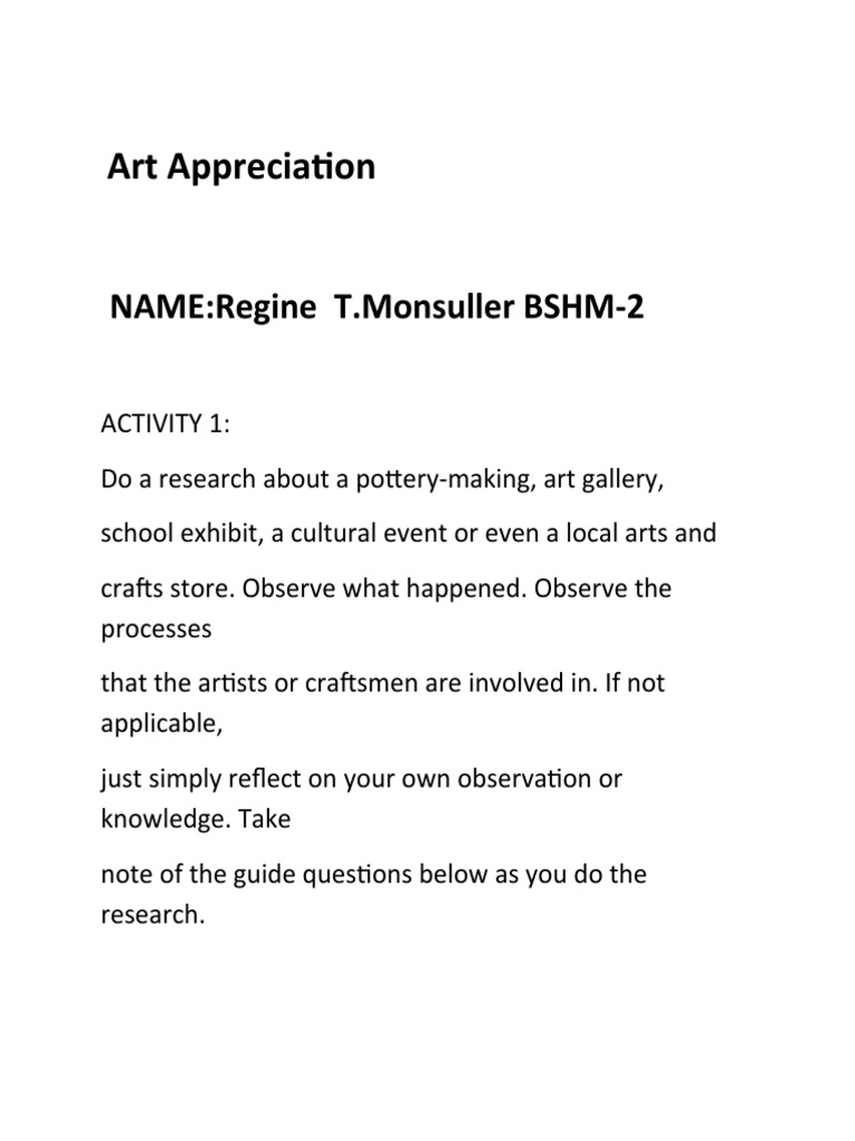 ARTAPP Activity-WPS Office | PDF | Emotions | Art History