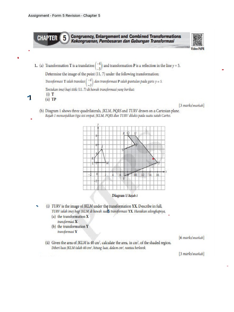 Form 5 Chapter 5 Revision Guide | PDF