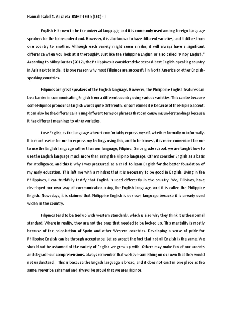 Reflection | PDF | English Language | Linguistics