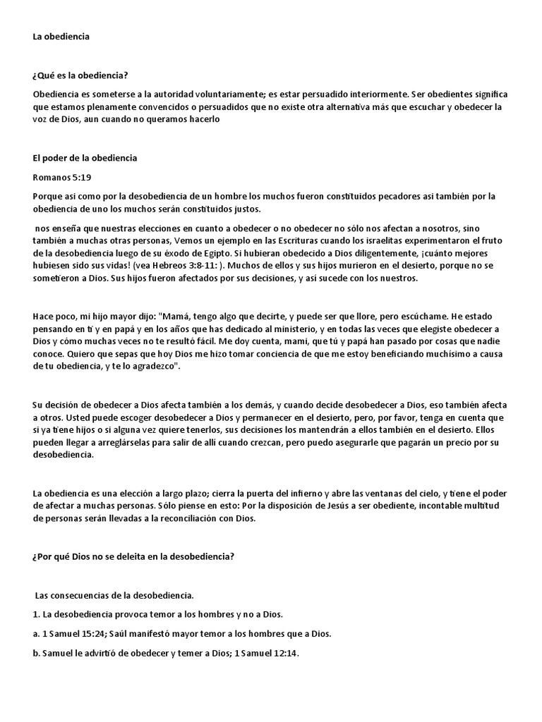 La Obediencia Pdf Obediencia Comportamiento Humano Contenido
