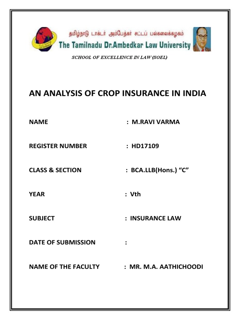 Crop Insurance in India | PDF | Crop Insurance | Agriculture