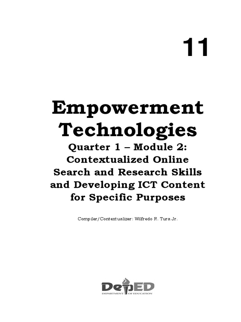 Empowerment Technology Q1 - Module2 - For Upload | PDF | Spreadsheet ...