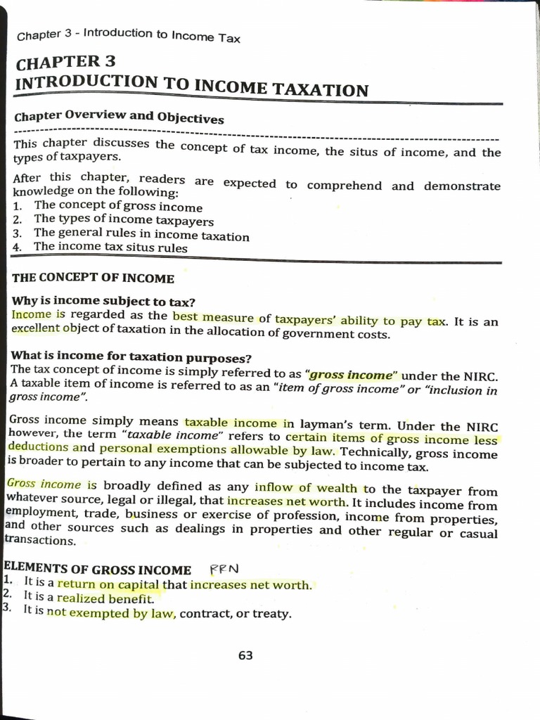Chapter 3 Introduction To Income Tax | PDF | Taxpayer | Insurance