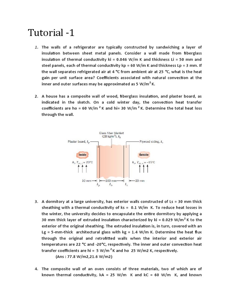 Heat Transfer Conduction Tutorial | PDF | Heat Transfer | Thermal ...