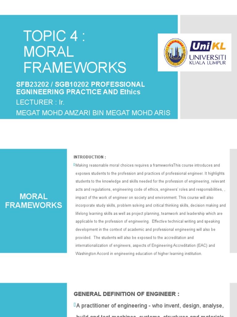 Chapter 3 - Moral Framework | PDF | Engineer | Engineering